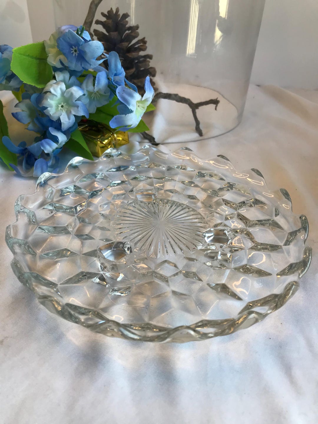 American Fostoria Small Tray Three Toed Tray Tidbit Serving - Etsy