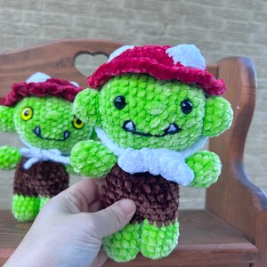 Crochet Goblin Stuffed Animal— Goblin Plushies— Handmade Green Goblin ...