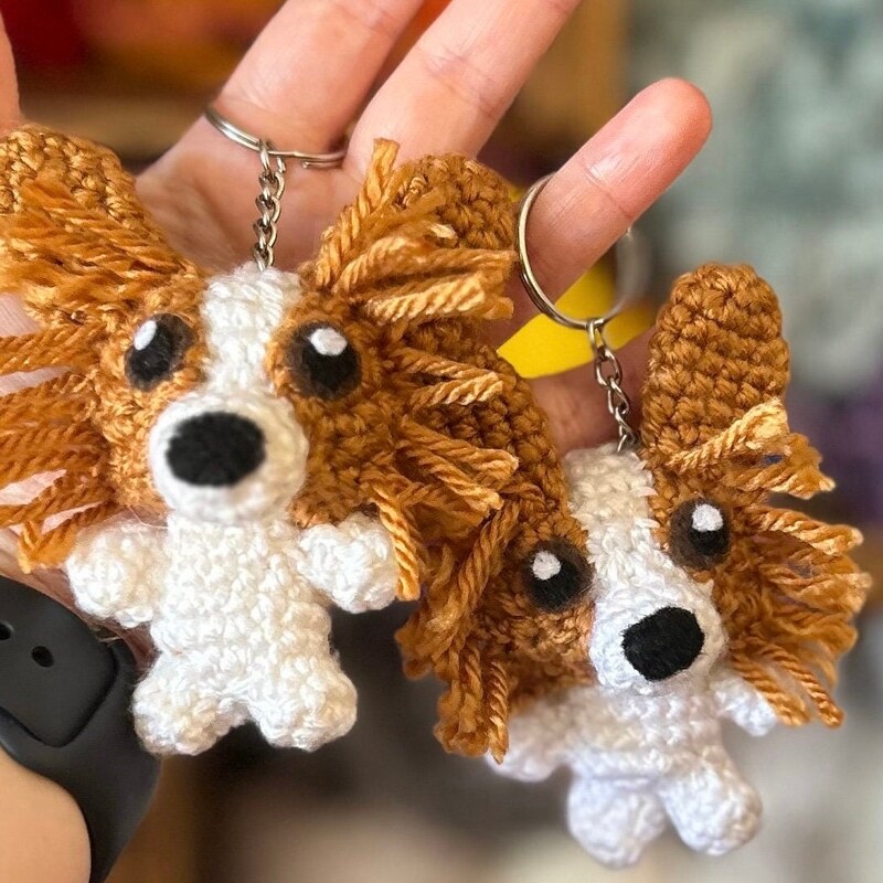Custom Dog Keychain - Etsy