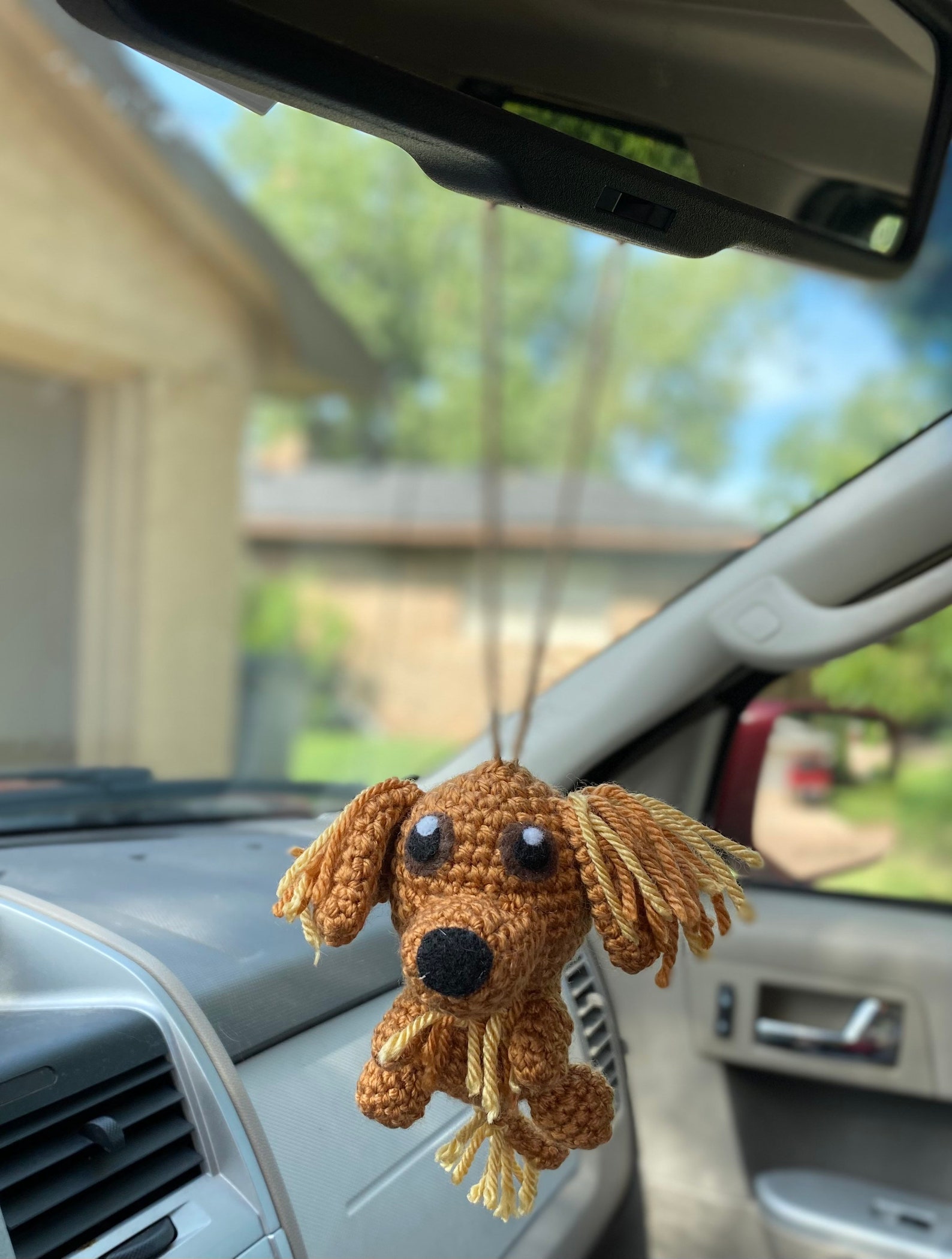 Custom Dog Review Mirror Hanger Custom Crochet Dog Car - Etsy