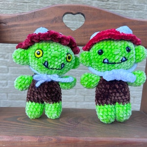 Crochet Goblin Stuffed Animal— Goblin Plushies— Handmade Green Goblin ...
