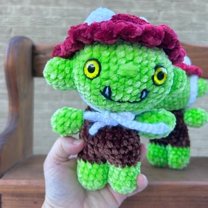 Crochet Goblin Stuffed Animal— Goblin Plushies— Handmade Green Goblin ...