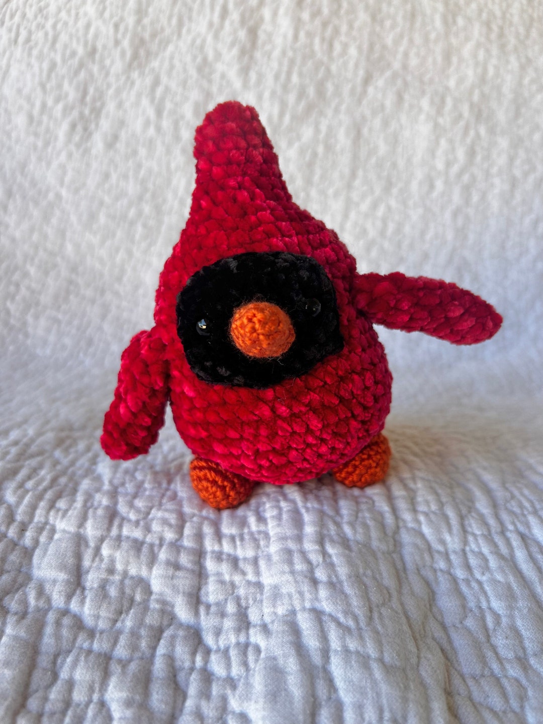 Crochet Cardinal Stuffed Animal— Ready to Ship— Handmade Cardinal ...