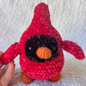 Crochet Cardinal Stuffed Animal— Ready to Ship— Handmade Cardinal ...