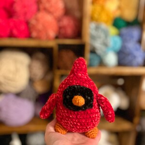 Crochet Cardinal Stuffed Animal— Ready to Ship— Handmade Cardinal ...