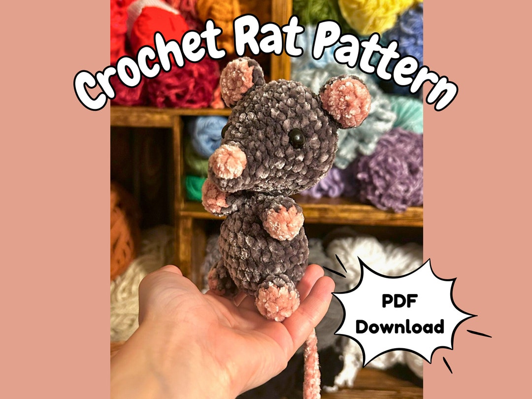 Crochet Rat Pattern — Velvet Rat Amigurumi - Etsy