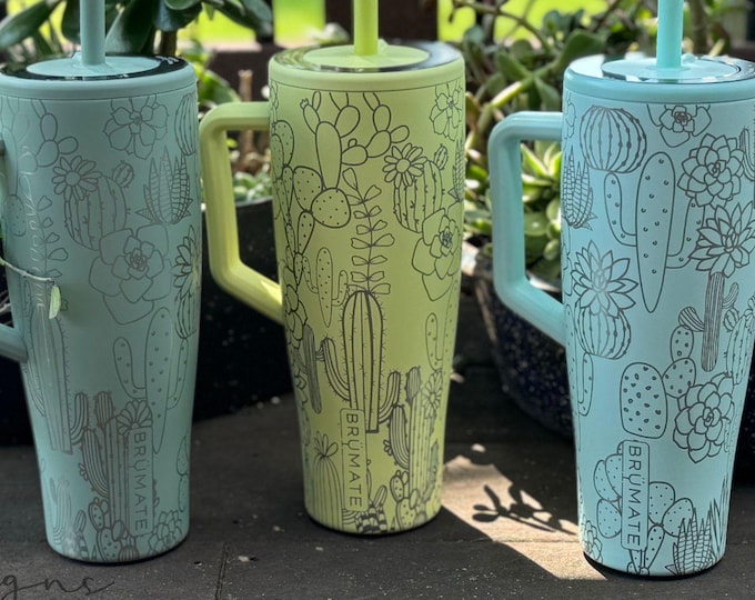 Cactus Succulent Plant Lover Custom Brumate Era Leakproof Tumbler 30 Oz ...