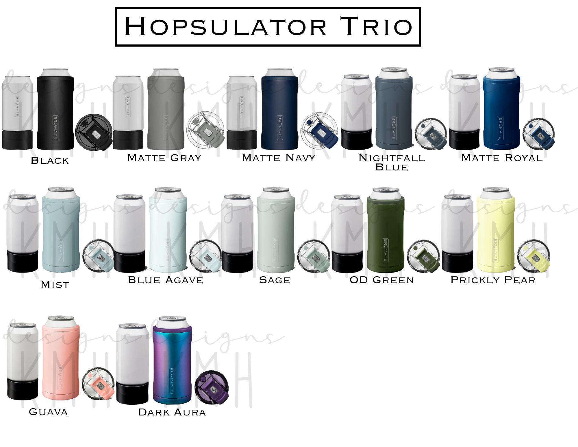 BRUMATE TRIO Custom Brumate Hopsulator Trio Leakproof Cup or Can Coozie ...