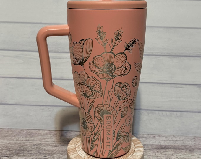 Floral Lines Custom Brumate Era Leakproof Tumbler 30 Oz 40 Oz - Etsy