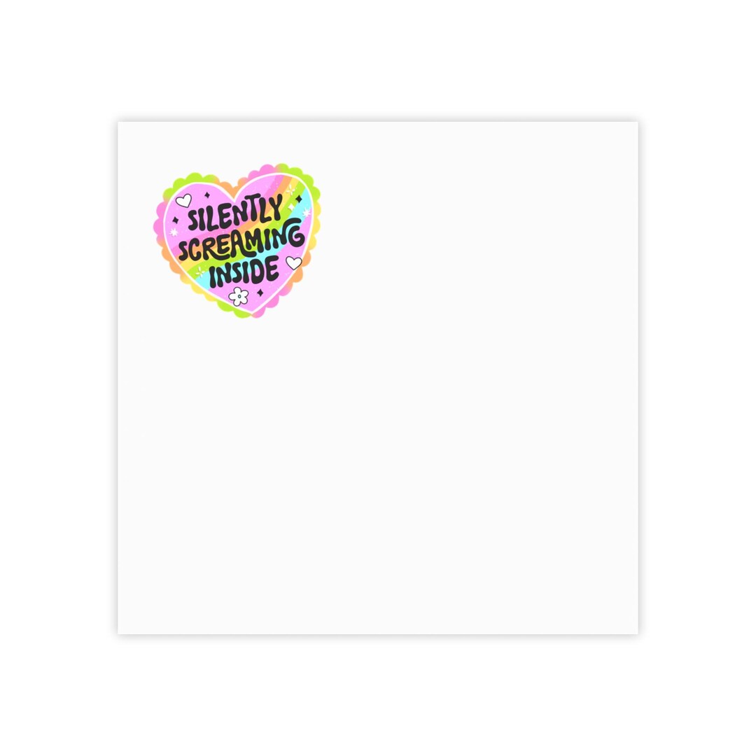 Silently Screaming Inside Post-it® Note Pads - Etsy