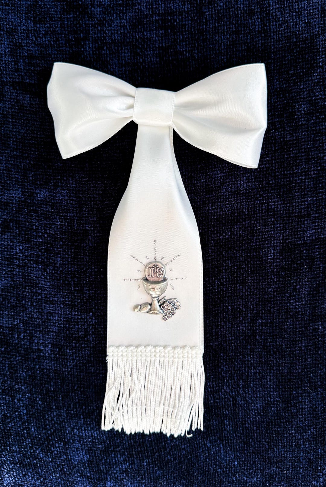 Boy First Communion Arm Bow Ribbon With Silver Chalice - Etsy