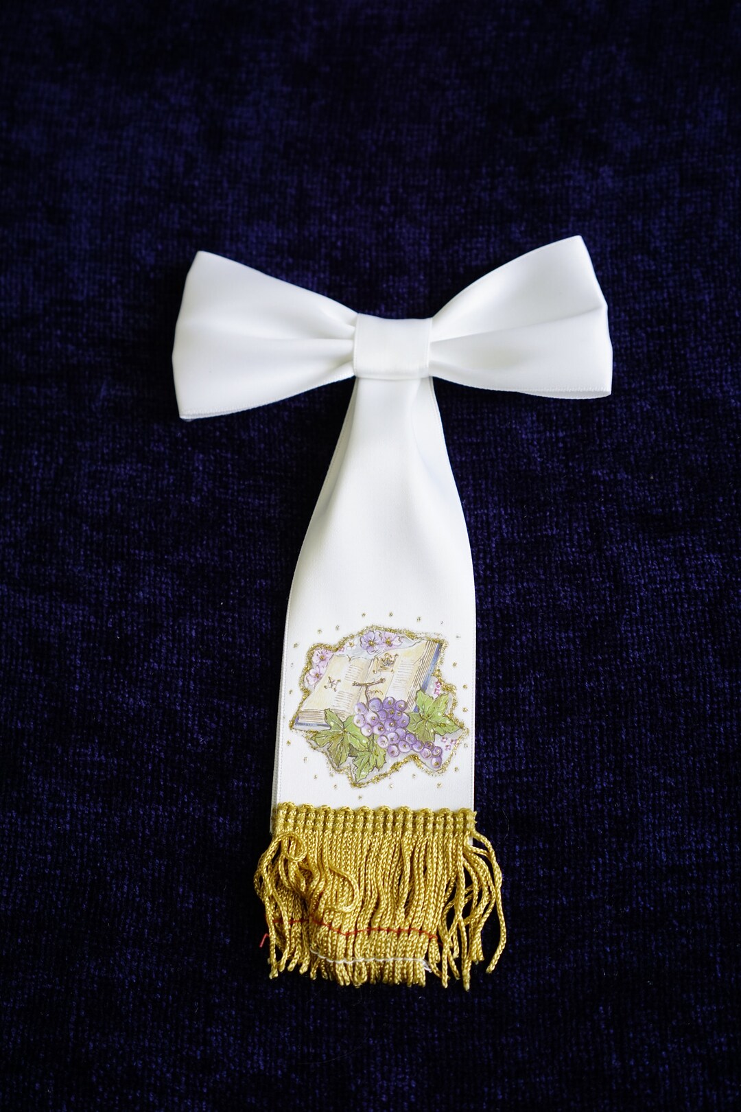 Boy First Communion Arm Bow Ribbon With Religious Image Chalice - Etsy