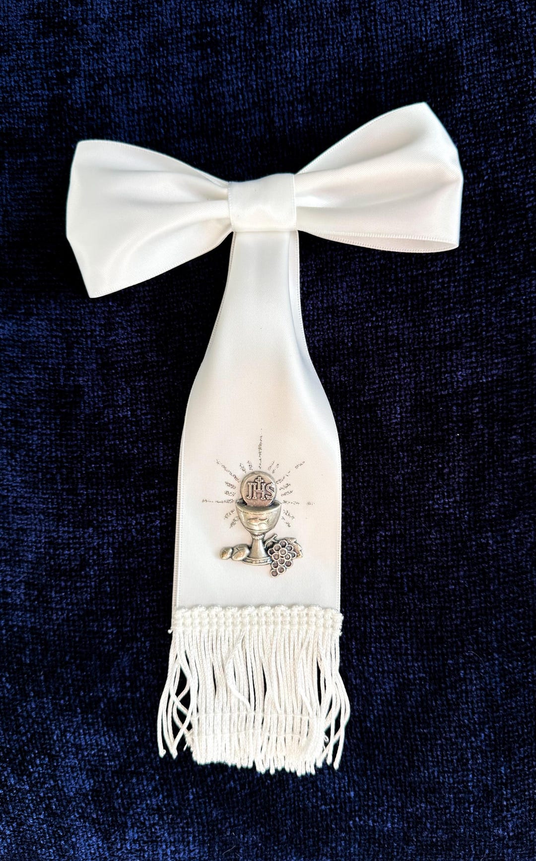 Boy First Communion Arm Bow Ribbon With Silver Chalice - Etsy