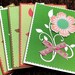 Large Flower Cards Set of 7 Notecards Flowers With Bows Stationary ...