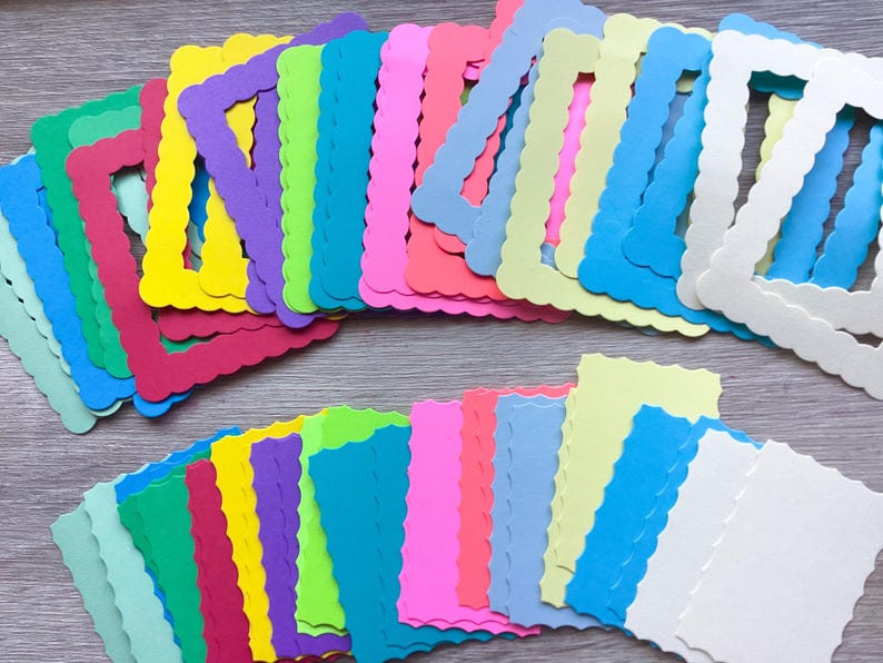 56 Rainbow Cardstock Frames & Inserts: DIY Paper Crafts - Etsy