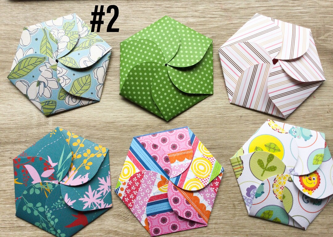 Petal Hexagon Envelopes Flower Shaped Envelopes With Inserts Gift Card ...
