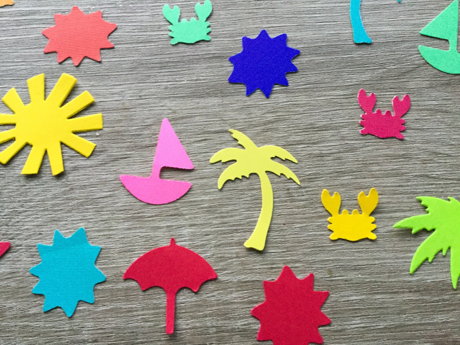 Bright Summer Confetti Beach Theme Confetti Colorful | Etsy