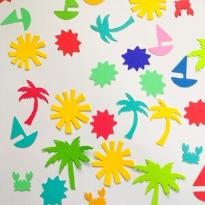Bright Summer Confetti Beach Theme Confetti Colorful - Etsy