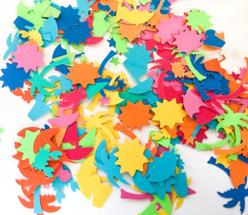 Bright Summer Confetti Beach Theme Confetti Colorful | Etsy