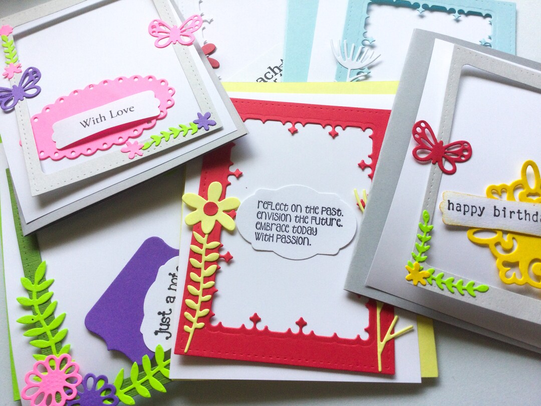 Buy 2 DIY Card Kits Get 1 Free DIY Cards - Colorful Card Kit - Easy to ...