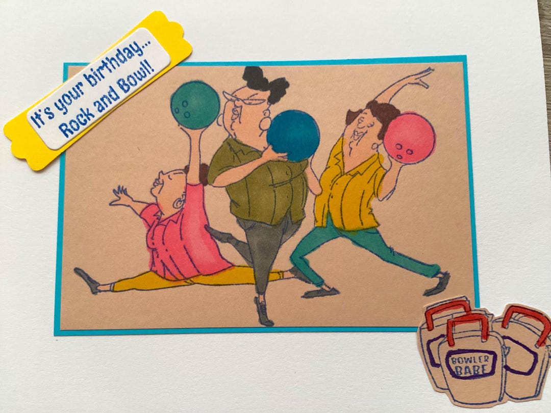 DIY Bowling Cards, Set of 10 Card Kit, Make Your Own Cards, for Him ...