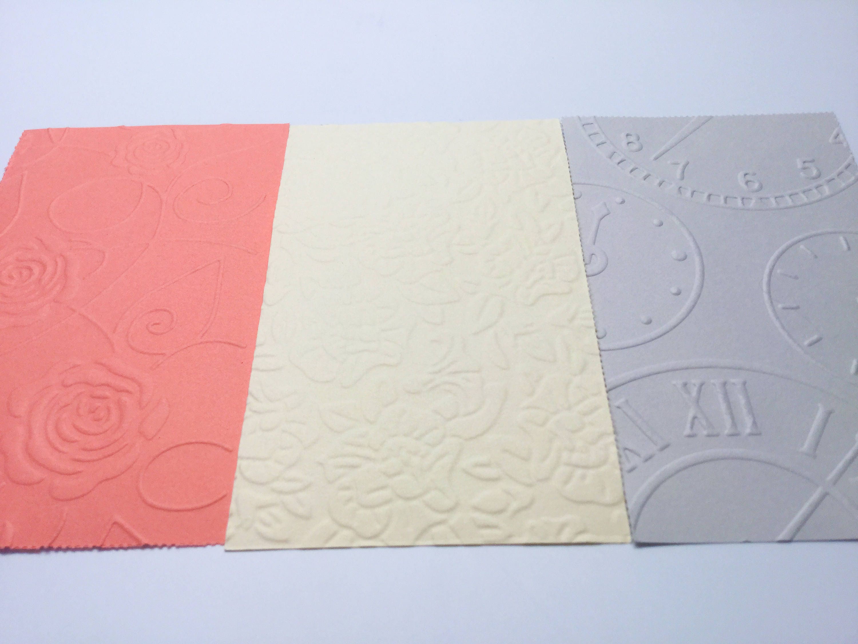 Dry Embossed Cardstock Embossed Card Fronts Scrapbook | Etsy Canada