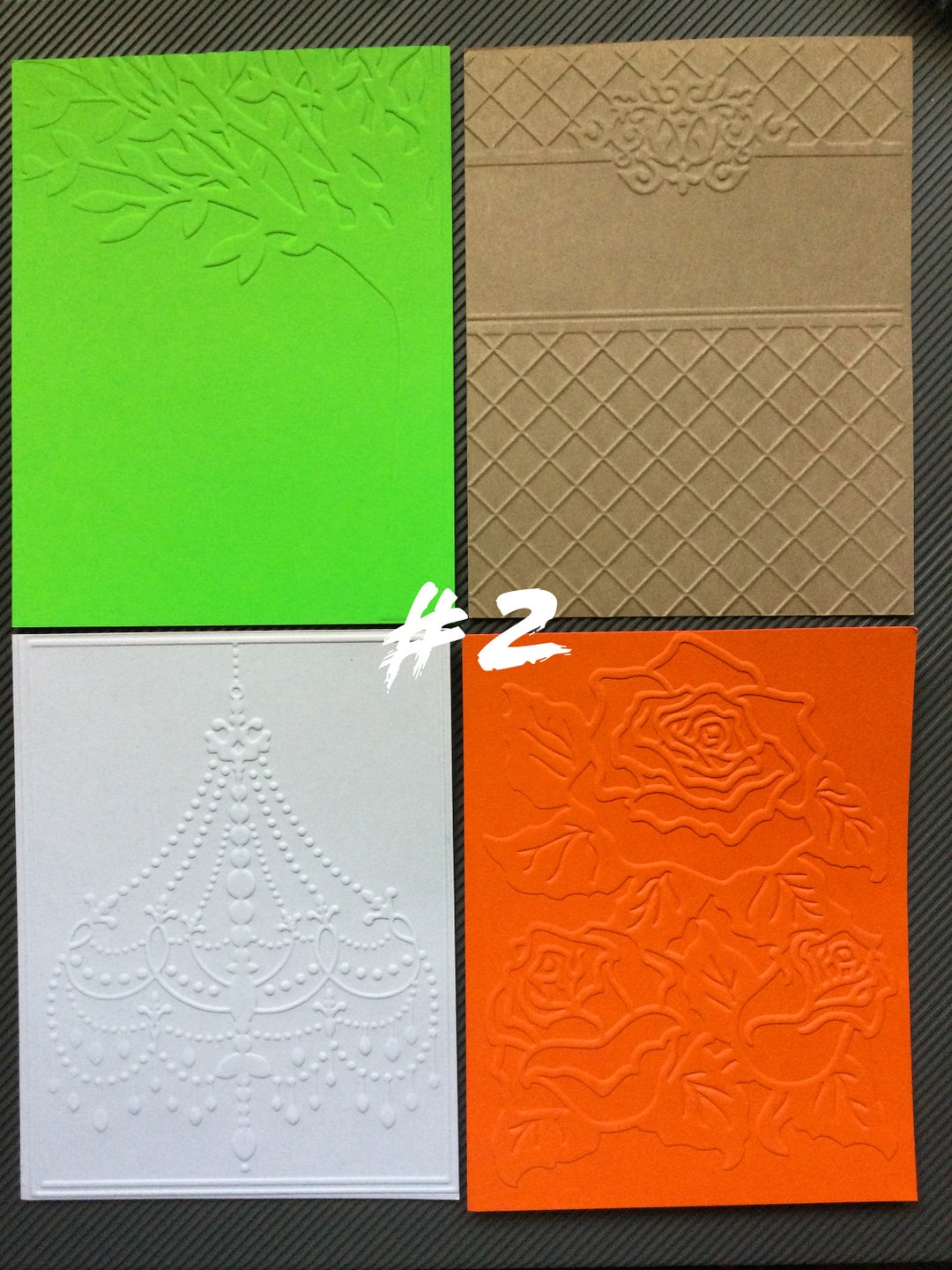 Diy Embossed Card Fronts Cardstock Mats Embossed Paper A2 Mats Crimped ...