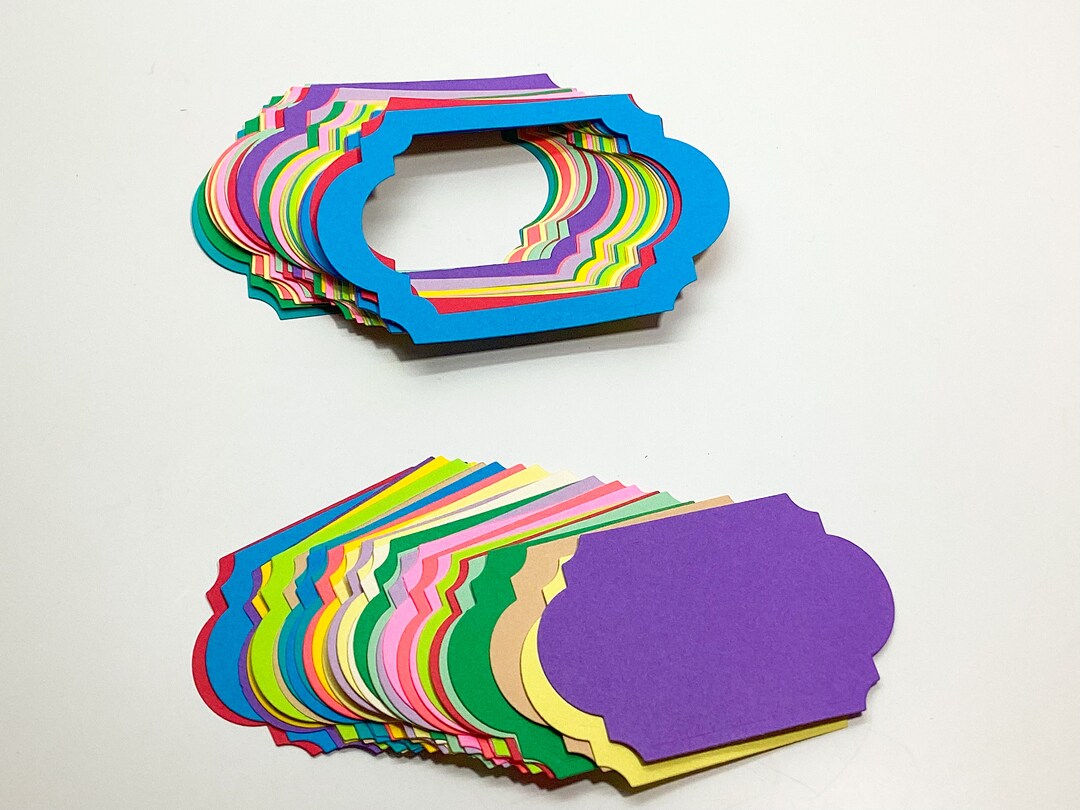 56 Rainbow Cardstock Frames & Inserts: DIY Paper Crafts - Etsy