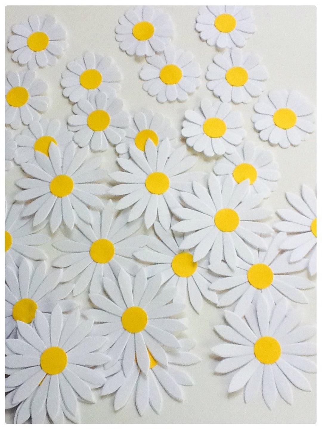 Fun Flowers Colorful Bright Paper Flowers White Daisies - Etsy