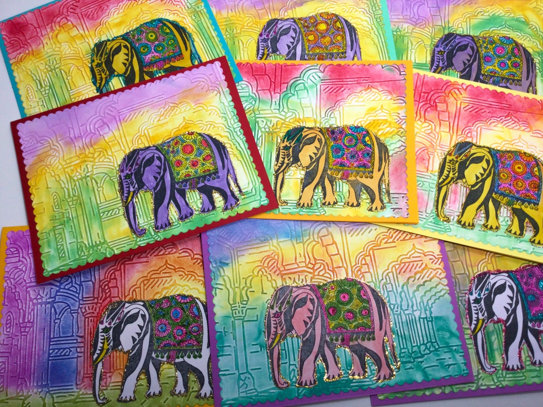 Majestic Elephant Taste of India Colorful Elephants Sparkly Love ...