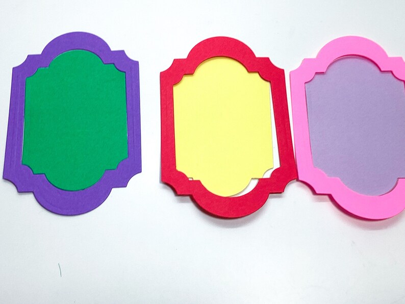56 Rainbow Cardstock Frames & Inserts: DIY Paper Crafts - Etsy