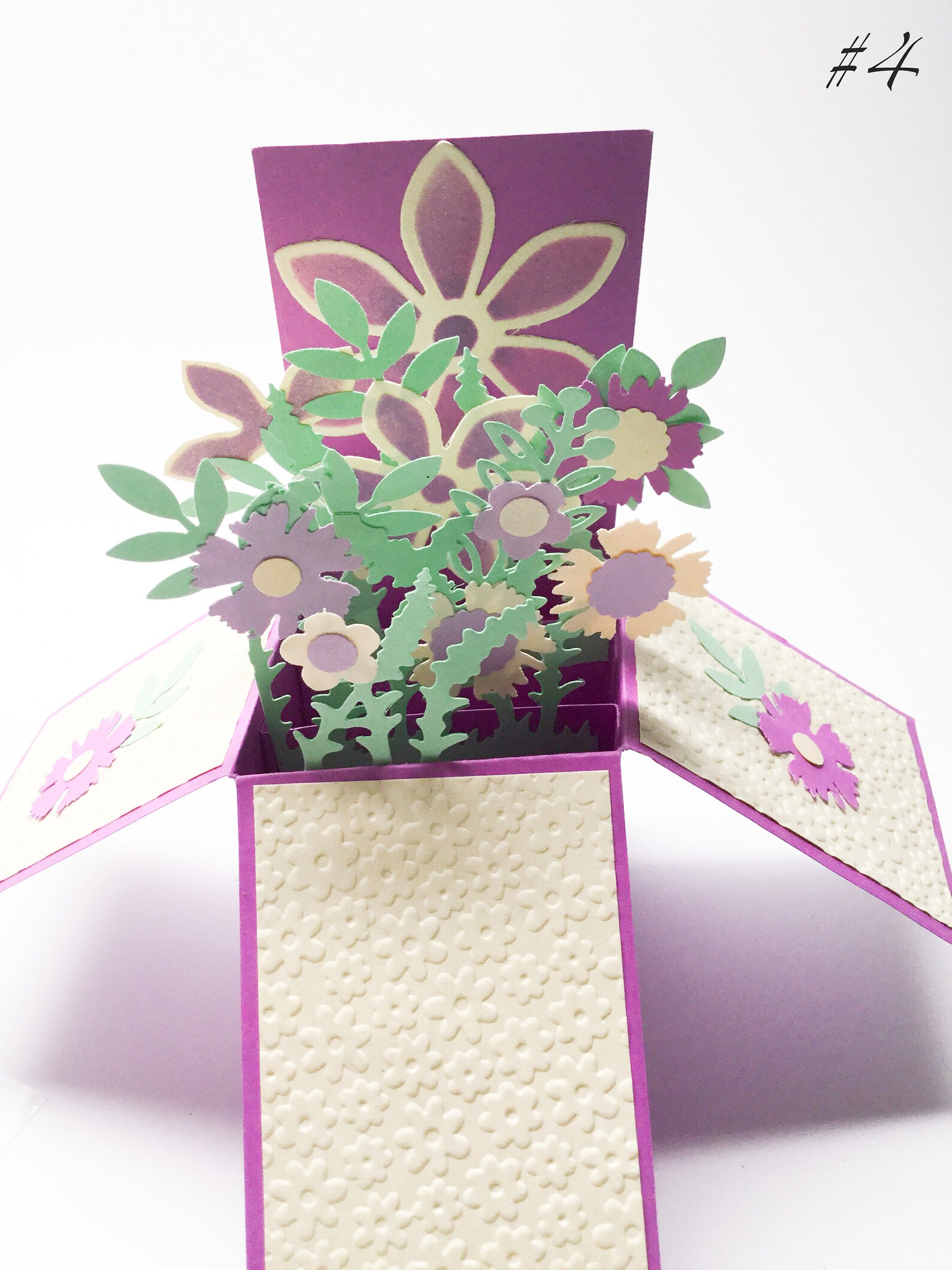 Flower Box Card Many Colors for Mom on Mothers Day Fancy - Etsy