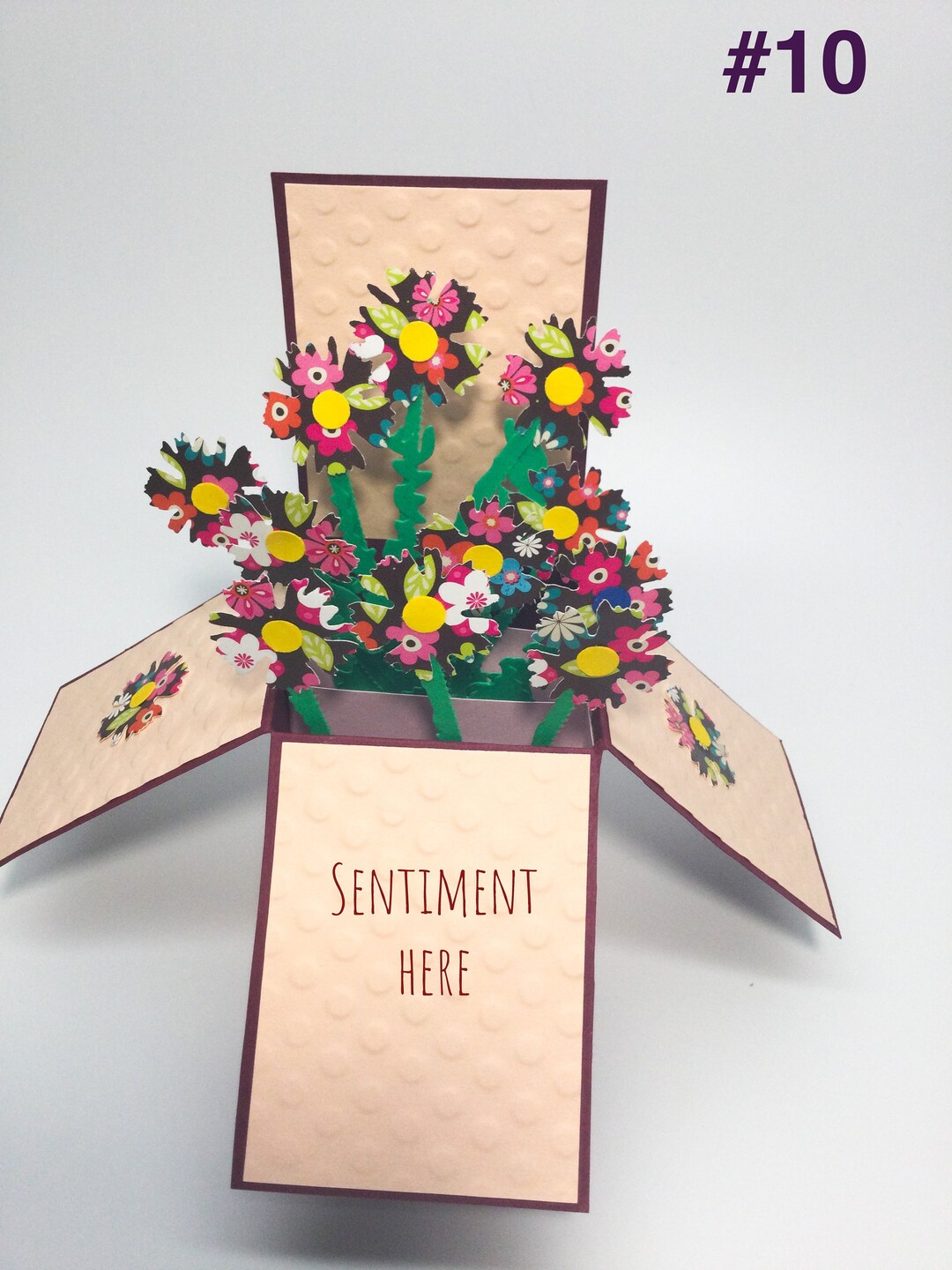 Flower Pop up Box Card 3D Card Birthday Cards Valentines Mothers Day ...