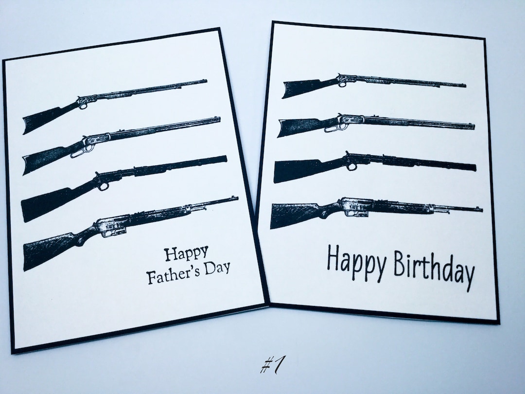 Gun Cards for Amazing Husband, Son, Friend, Brother, Rifle, Father’s ...