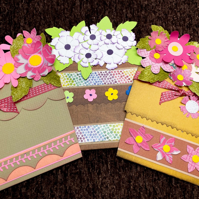 Flower Pot Card - Etsy
