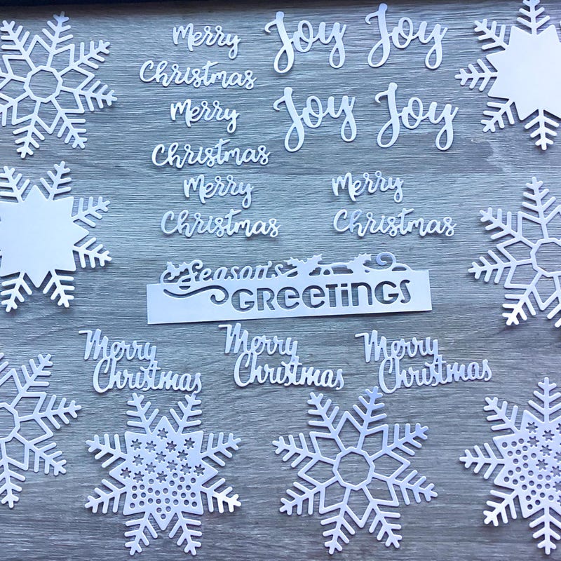 Christmas Words Die Cut - Etsy