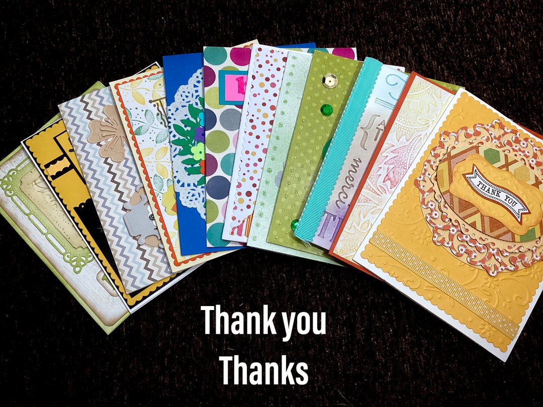 Thank You Notecards Hand Made Thank You Cards Thanks Assorted Thank You ...