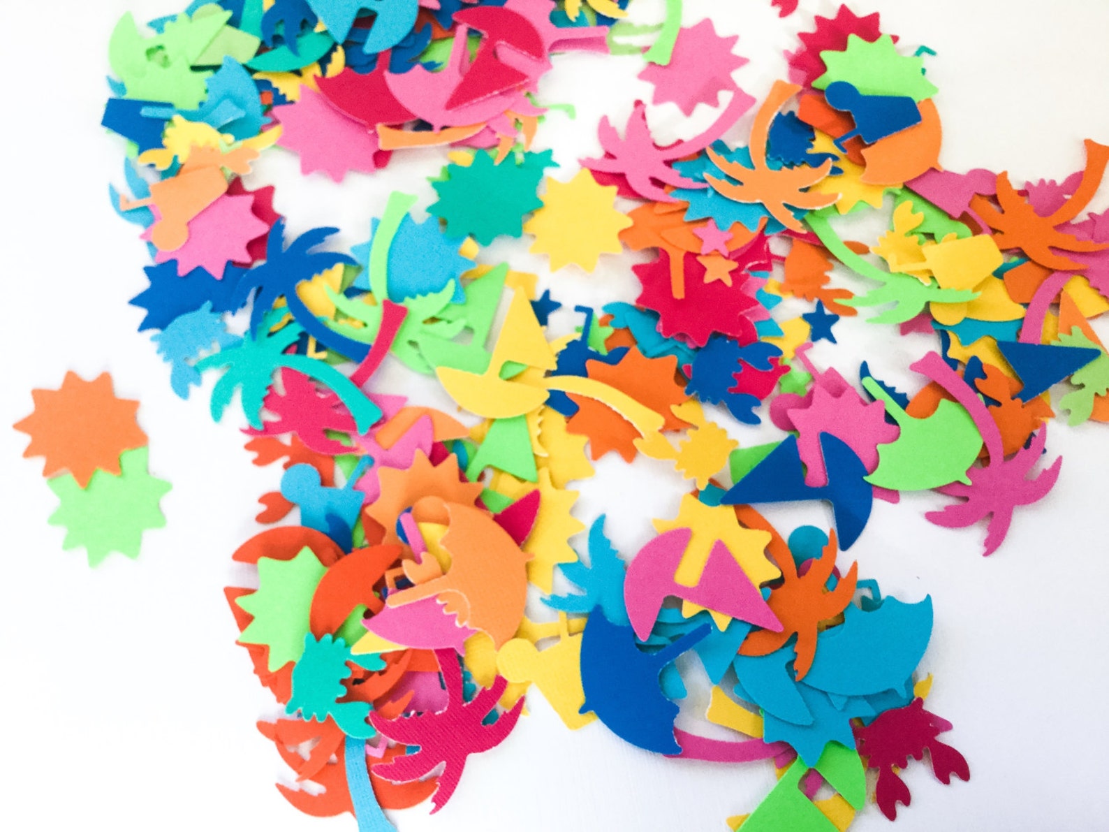 Bright Summer Confetti Beach Theme Confetti Colorful | Etsy