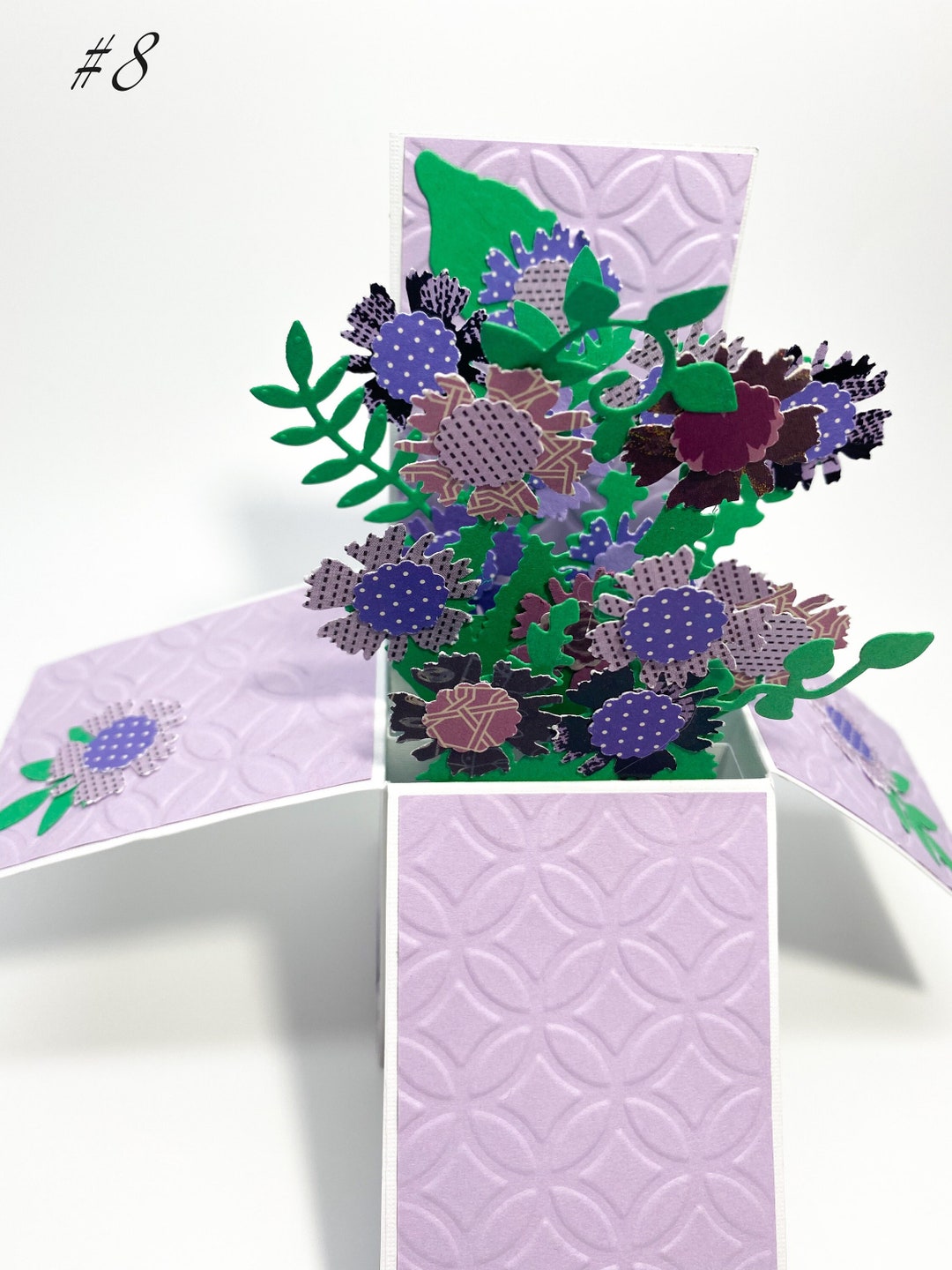 Flower Box Card Many Colors for Mom on Mothers Day Fancy - Etsy