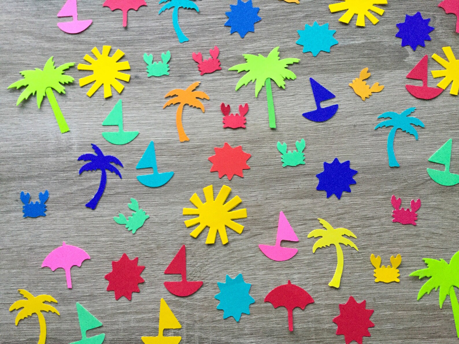 Bright Summer Confetti Beach Theme Confetti Colorful | Etsy