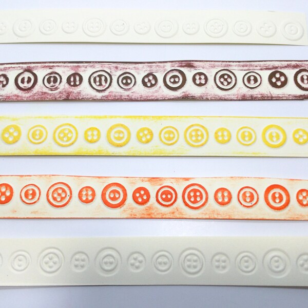 Embossed Buttons - Etsy