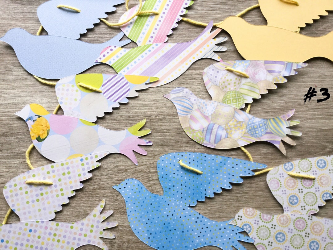 Easter Doves Garland, Fireplace Garland , Natural Colors Doves ...