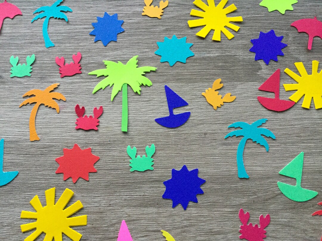 Bright Summer Confetti Beach Theme Confetti Colorful - Etsy