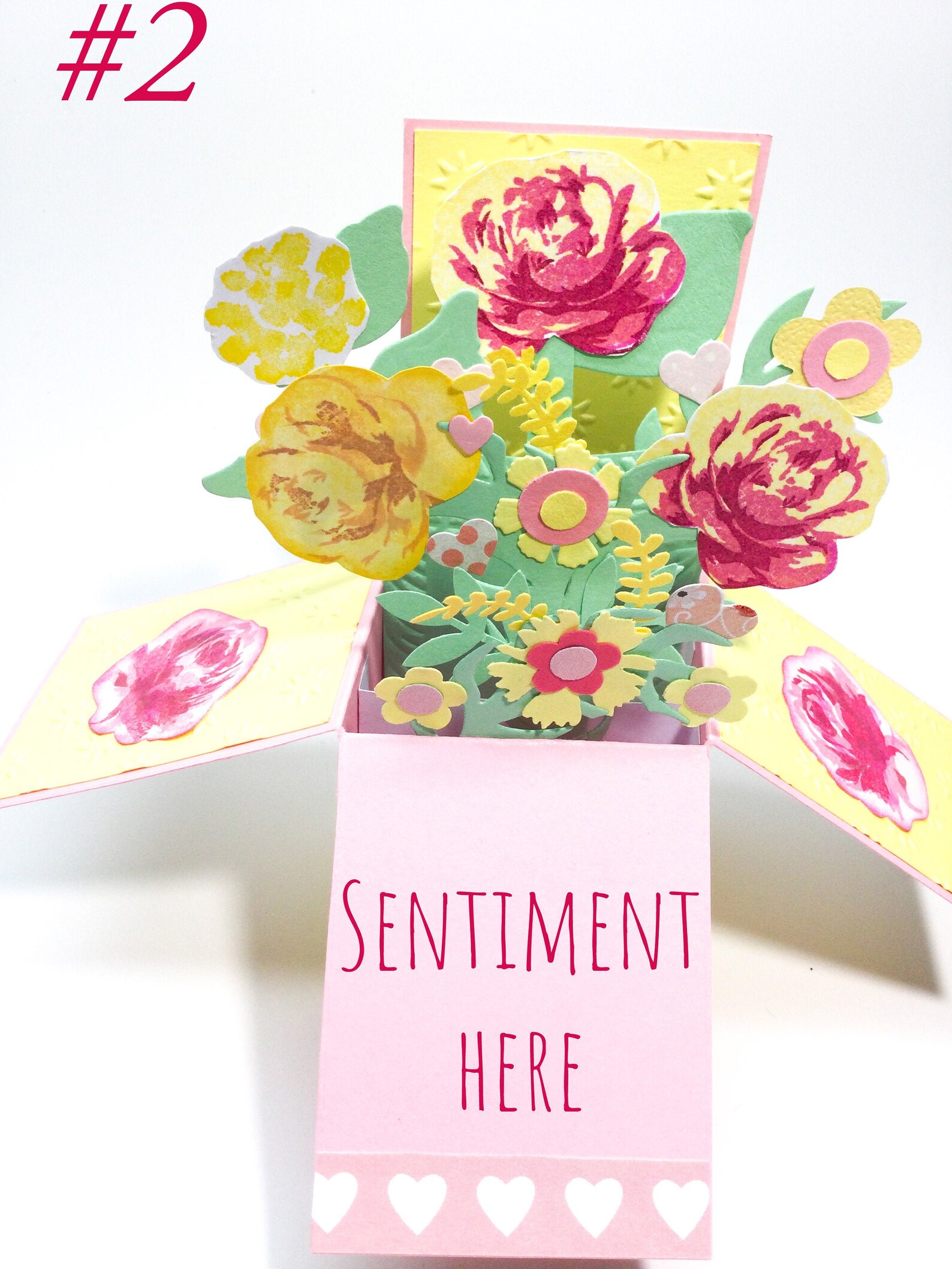 Flower Box Card Many Colors for Mom on Mothers Day Fancy - Etsy