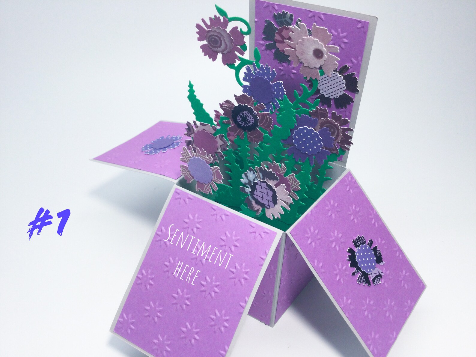 Flower Box Card Many Colors for Mom on Mothers Day Fancy - Etsy