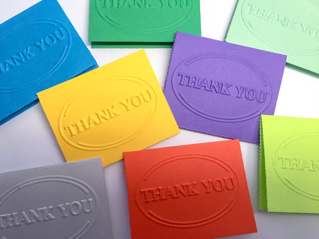 50 Mini Thank You Cards, Tent Style, Thank You Notes,mini Notecards ...
