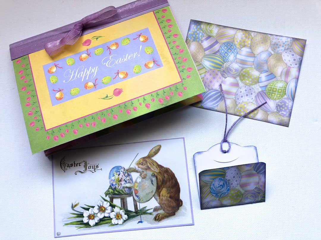 Easter Mini Scrapbook - Brag Book - Bunnies - Pastel Colors - Picture ...