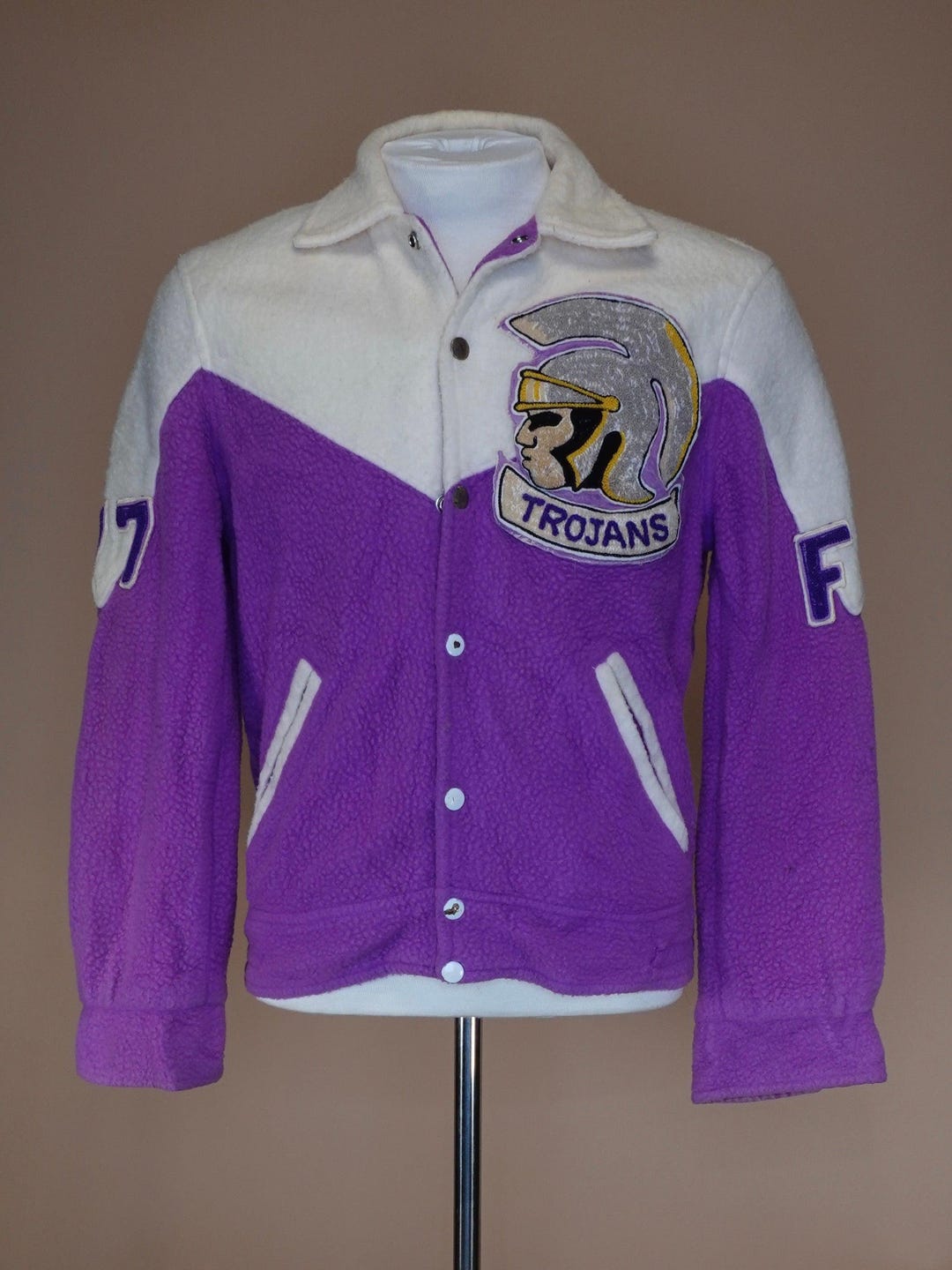 1970s - Trojans Football Varsity Jacket | Vintage Jackets - Etsy