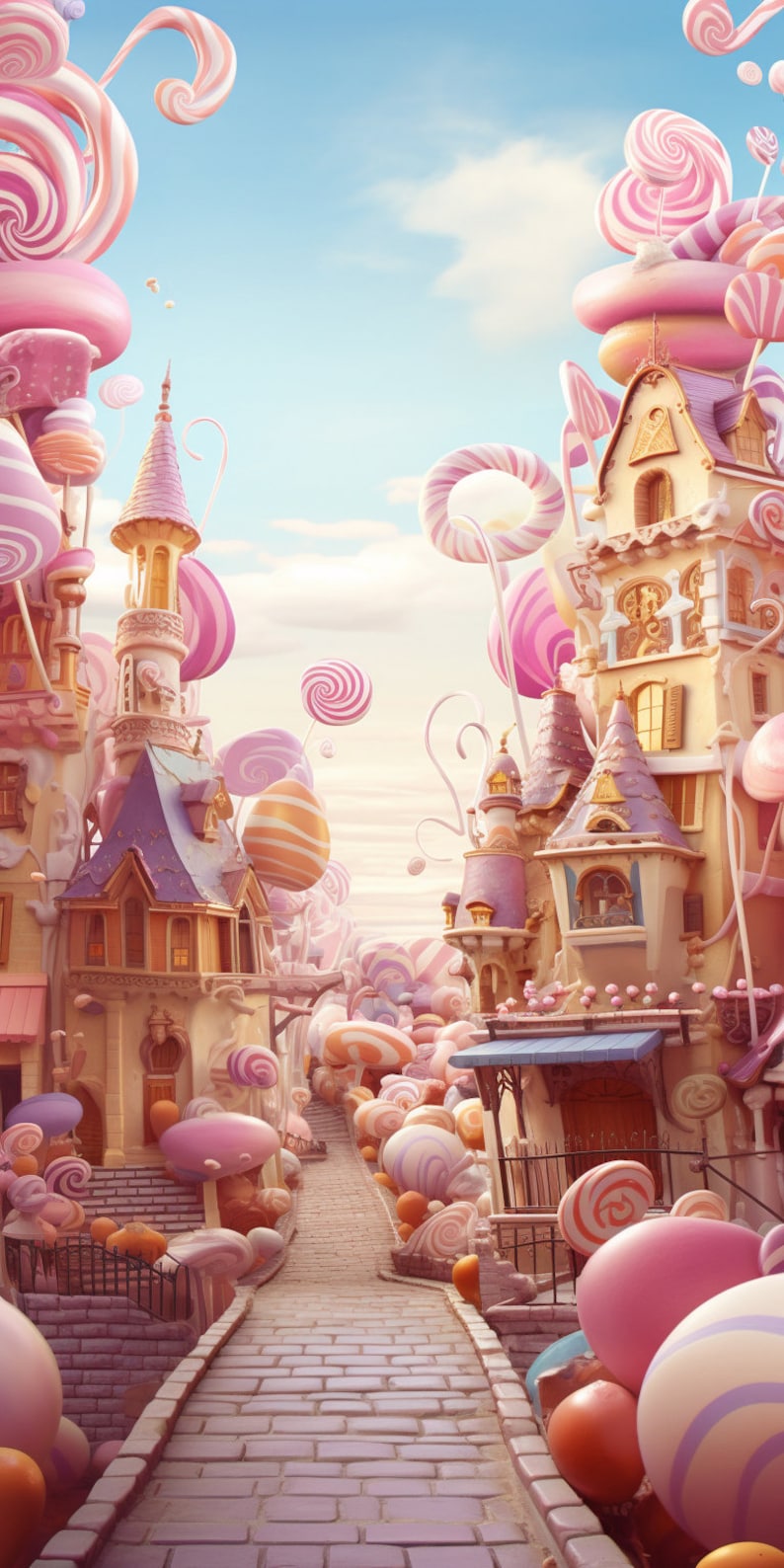 Candy, Land of Sweets, Candy House, Giant Candy, Fantasy World, Digital ...