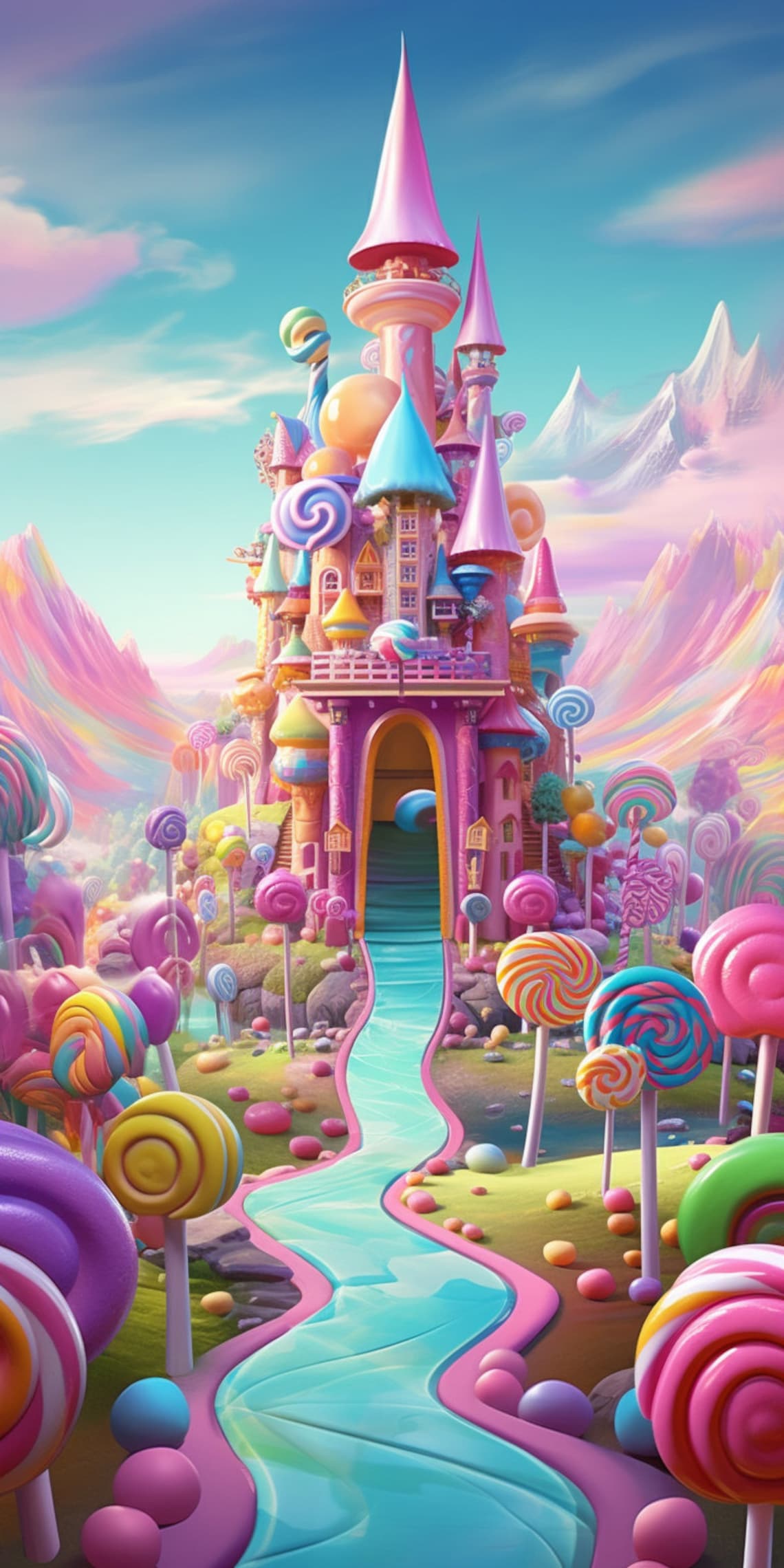 Candy, Land of Sweets, Candy House, Giant Candy, Fantasy World, Digital ...